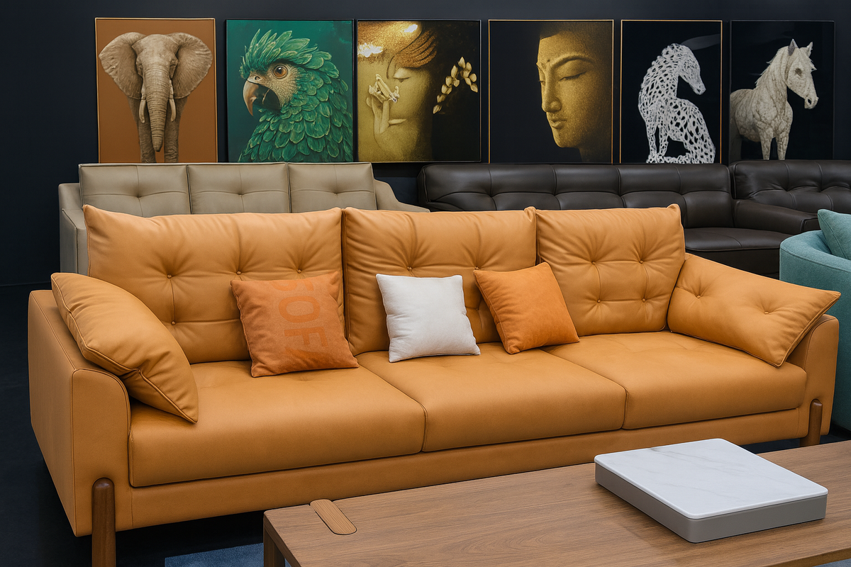 Premium ECO Leather Sofa – 3M – Shangri-La Decors